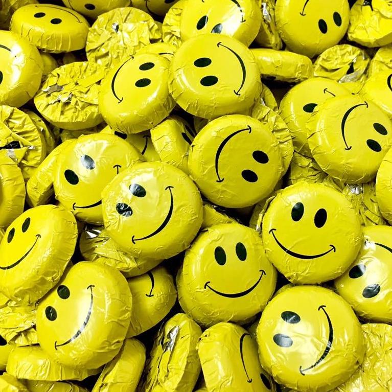 FOILED MILK CHOCOLATE SMILEY FACES from Miami Candies Sweets & Snacks ...