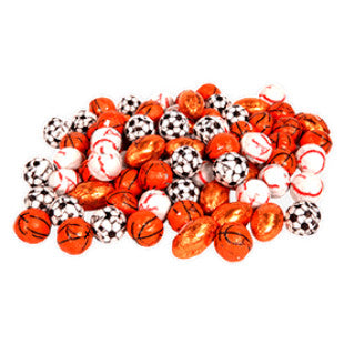 BULK CANDY, FOILED CHOCOLATE SPORT BALLS from Miami Candies Sweets ...